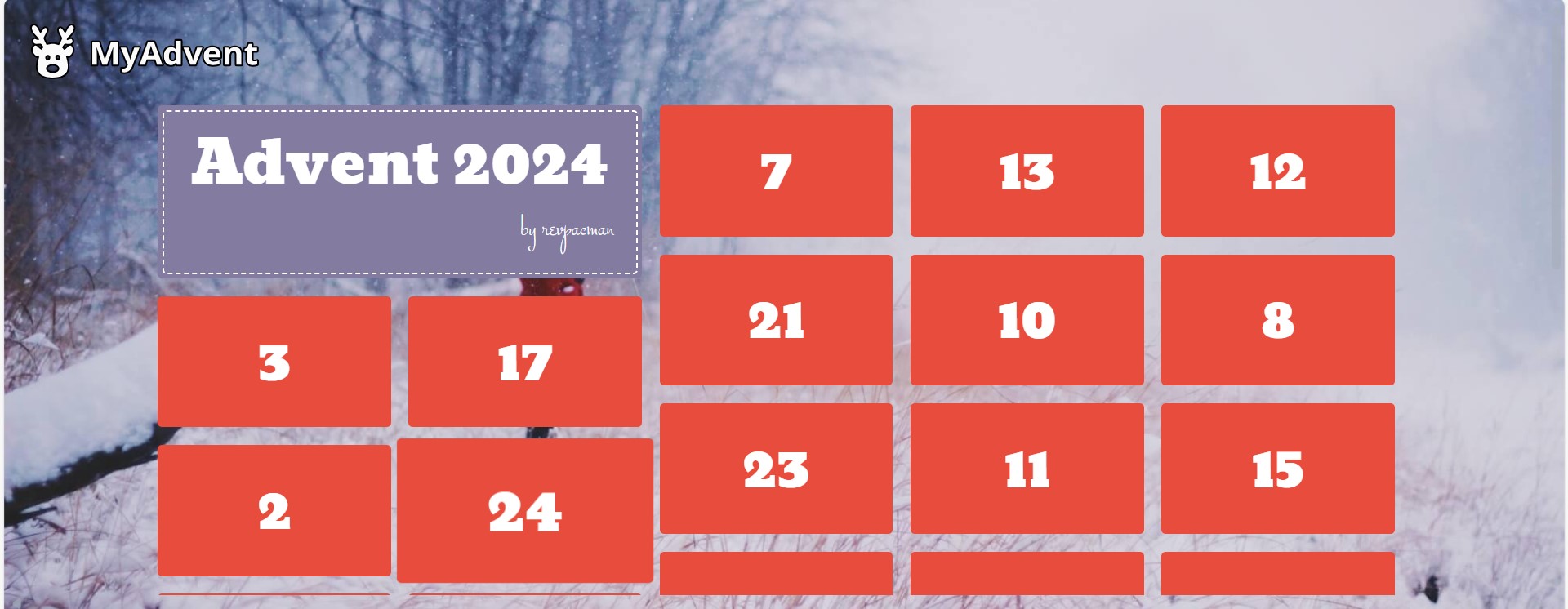 Advent Calendar 2024 – revPACman